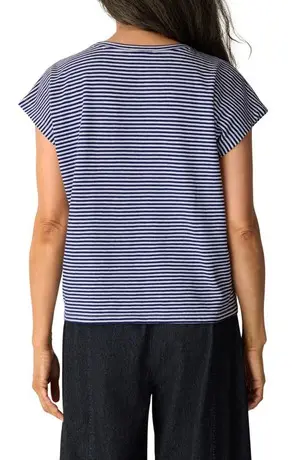 Eileen Fisher Striped Organic Cotton T-shirt - Infinity