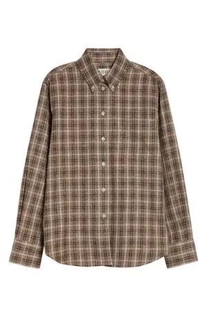 RÓHE Oxford Bouclé Check Button-down Shirt - Boucle Check