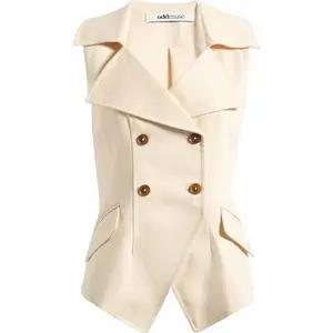 Oddmuse Double Breasted Vest - Stone