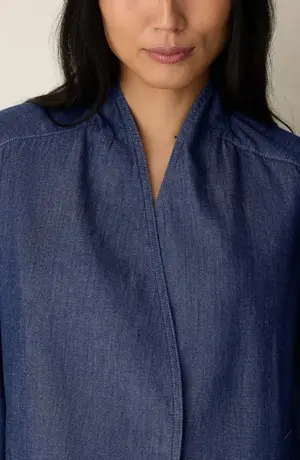 Eileen Fisher Organic Cotton Curved Front Jacket