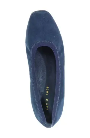 DAVID TATE Fab Square Toe Pump - Navy Suede