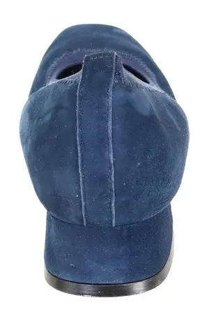 DAVID TATE Fab Square Toe Pump - Navy Suede