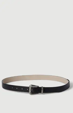 Brunello Cucinelli Cowhide Belt With Monili Black