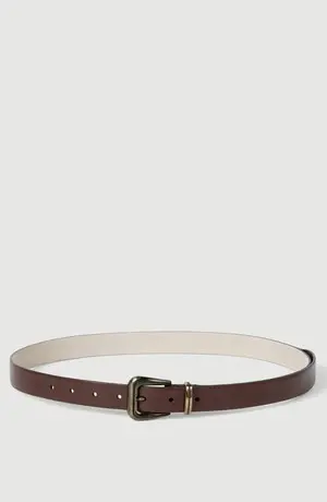 Brunello Cucinelli Cowhide Belt With Monili - Brown