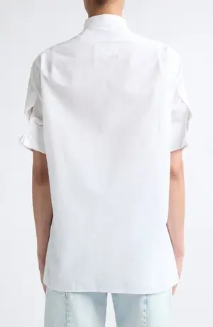 MAISON MARGIELA Short Sleeve Cotton Poplin Shirt