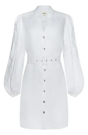 L'Agence Kiersten Belted Long Sleeve Dress