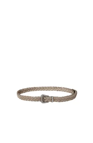 Brunello Cucinelli Braided Leather Belt With Monili