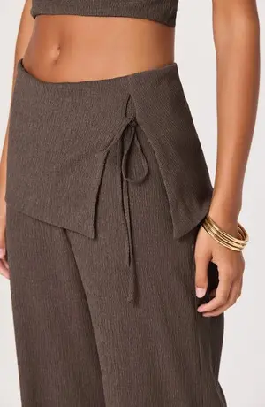 Astr The Label Kyara Tie Waist Straight Leg Pants