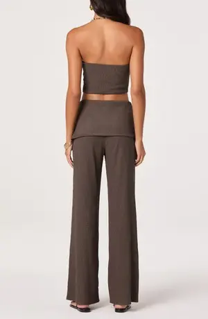 Astr The Label Kyara Tie Waist Straight Leg Pants