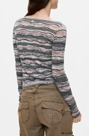 Desigual Wavy Stripe Sweatshirt