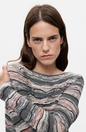 Desigual Wavy Stripe Sweatshirt