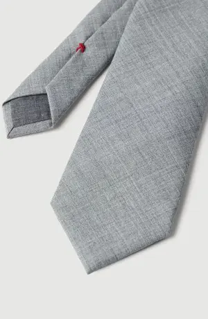 Brunello Cucinelli Virgin Wool Tie - Medium Grey