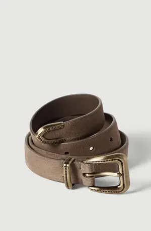 Brunello Cucinelli Suede Belt With Monili