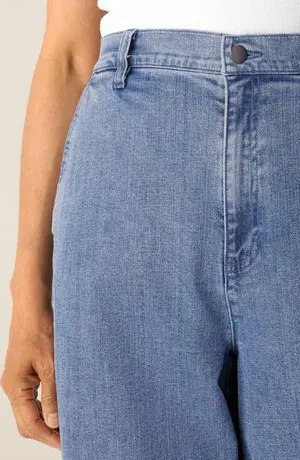 Eileen Fisher High Waist Wide Leg Jeans - Classic Indigo