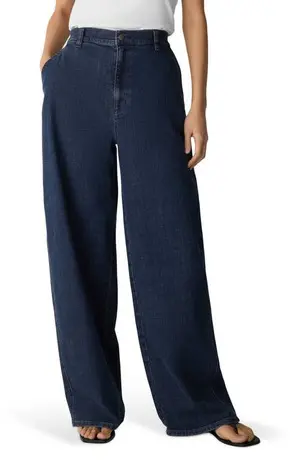 Eileen Fisher Eileen Fisher High Waist Wide Leg Jeans Medium Indigo