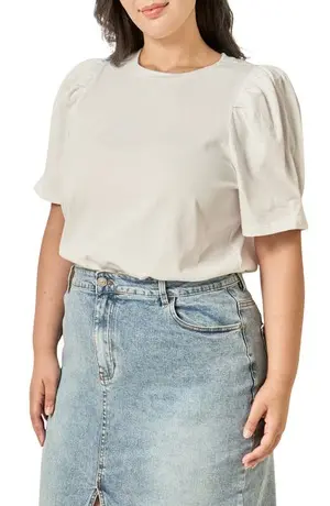 English Factory Puff Sleeve Cotton Top - White