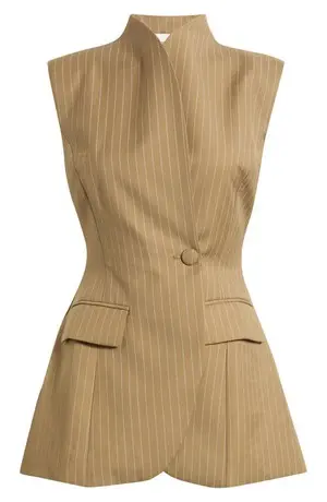 Oddmuse Pinstripe Sleeveless Blazer