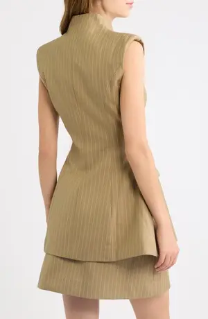 Oddmuse Pinstripe Sleeveless Blazer