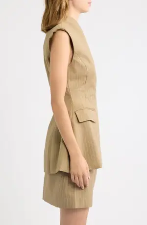 Oddmuse Pinstripe Sleeveless Blazer