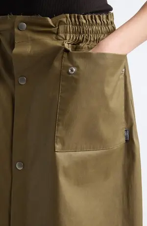 MAISON MARGIELA Stretch Cotton Cargo Midi Skirt