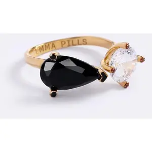 EMMA PILLS Double Love Ring - Black