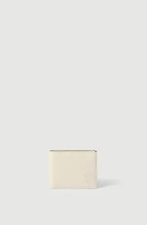 Brunello Cucinelli Fine Grain Calfskin Wallet - Chalk