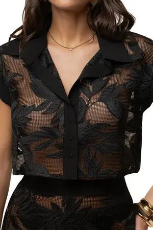 JLUXLABEL Bali Nights Embroidered Cropped Top
