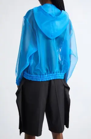 Undercover Organza Hoodie With Drawstring And Elasticated Cuffs
