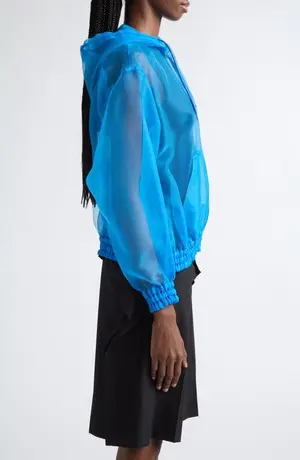 Undercover Organza Hoodie With Drawstring And Elasticated Cuffs