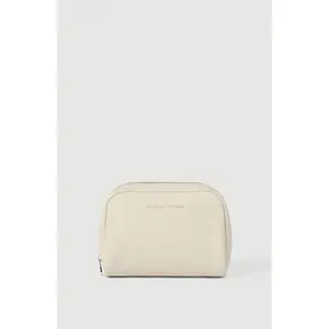 Brunello Cucinelli Fine Grain Calfskin Slim Beauty Case - Chalk