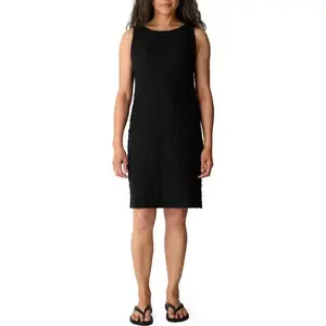 Eileen Fisher Sleeveless Bateau Neck Knit Dress - Black