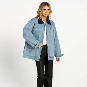 THE WILD COLLECTIVE New York Yankees Full-zip Mechanic Jacket - Denim