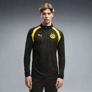 PUMA Borussia Dortmund Quarter-zip Soccer Training Top - Black