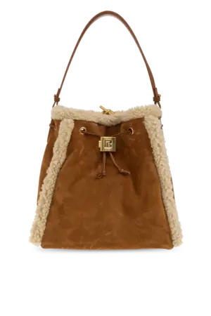 Balmain Leather Backpack - Brown