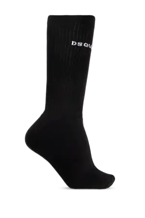 Dsquared2 Cotton Socks With Logo - Black