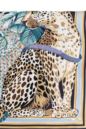 FERRAGAMO Silk Scarf With Print