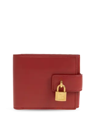 Balmain Leather Wallet - Red