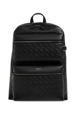 FERRAGAMO Leather Backpack - Black