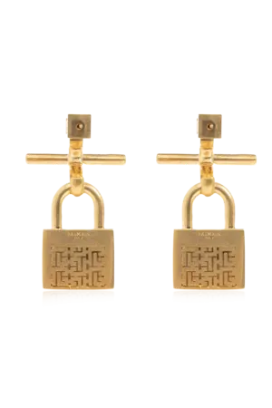 Balmain Earrings With Padlock Pendants