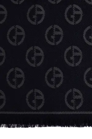 Giorgio Armani Wool Scarf With Monogram