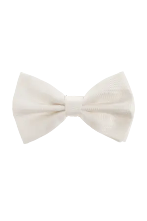 Giorgio Armani Silk Bow Tie - Cream