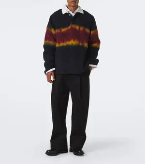 Sacai Knitted Wool-blend Cardigan