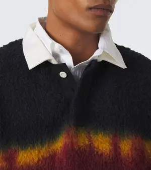 Sacai Knitted Wool-blend Cardigan