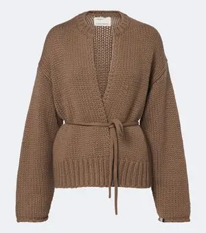Extreme Cashmere N�384 Ginza Cashmere Wrap Cardigan - Brown
