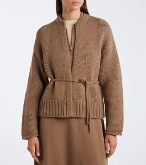 Extreme Cashmere N°384 Ginza Cashmere Wrap Cardigan - Brown