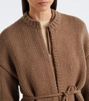 Extreme Cashmere N°384 Ginza Cashmere Wrap Cardigan - Brown