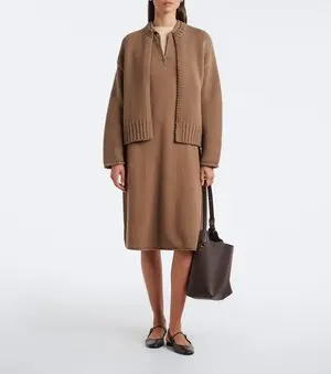 Extreme Cashmere N°384 Ginza Cashmere Wrap Cardigan - Brown