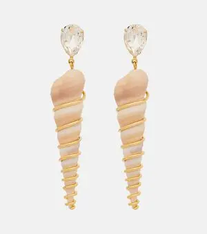 JENNIFER BEHR Embellished Drop Earrings - Beige