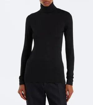 JIL SANDER Jersey Turtleneck Top
