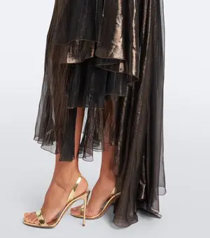 MARIA LUCIA HOHAN Heidi Metallic Silk Corset Gown